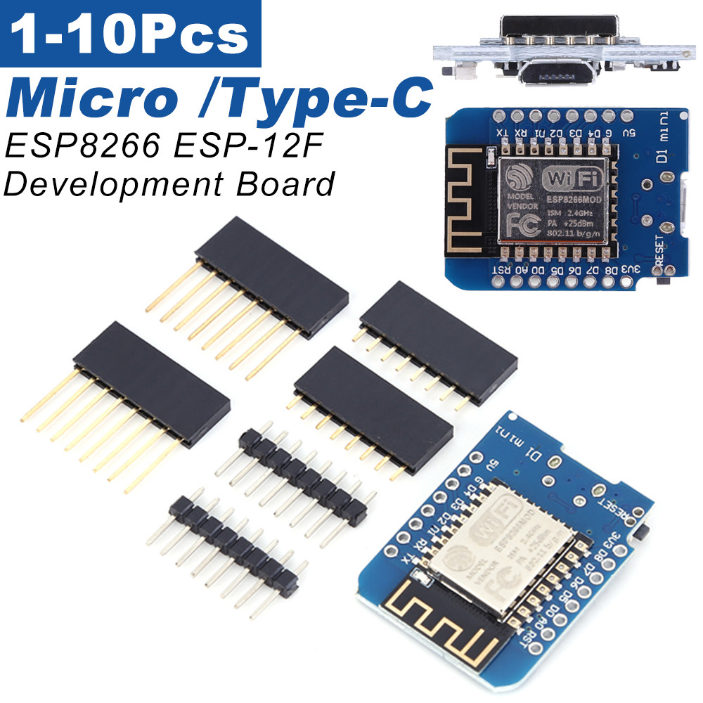 1-10Pcs Esp8266 Esp-12F USB Wemos D1 Mini Nodemcu WIFI Development Nodemcu Lua IOT Board 3.2V ...