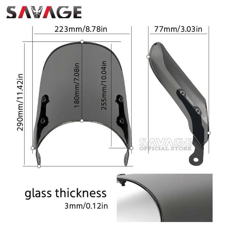 478 Windshield Windscreen Para YIQI Sa YAMAHA XSR 900 700 300 250 155 ...