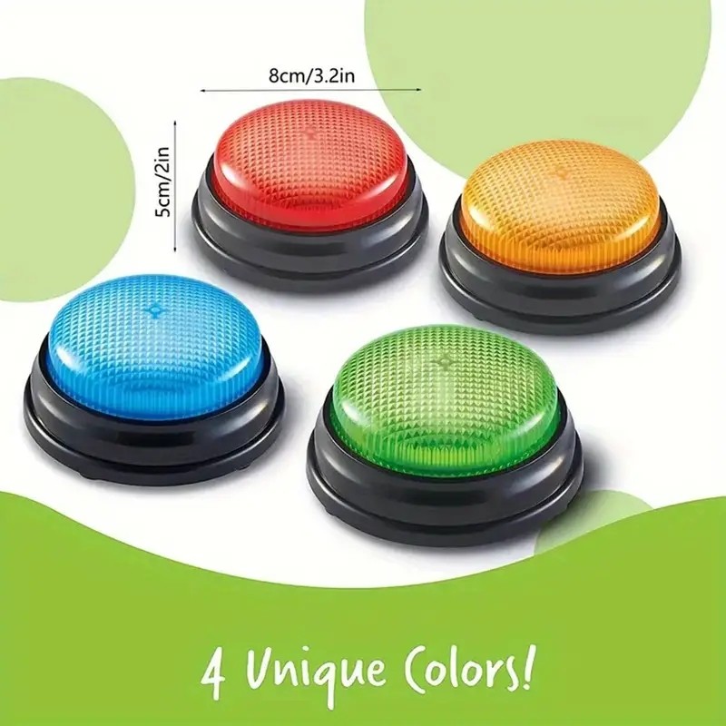 Answer Buzzers for Game Shows 4pcs Game Buzzers with Lights & Sounds ...