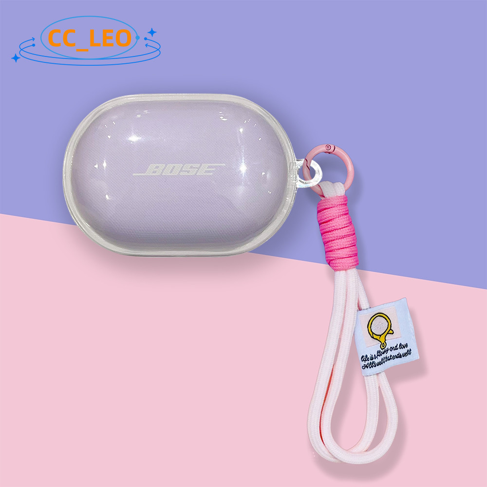For Bose QuietComfort Earbuds 2024 Case Clear Soft Case Cute Lanyard ...