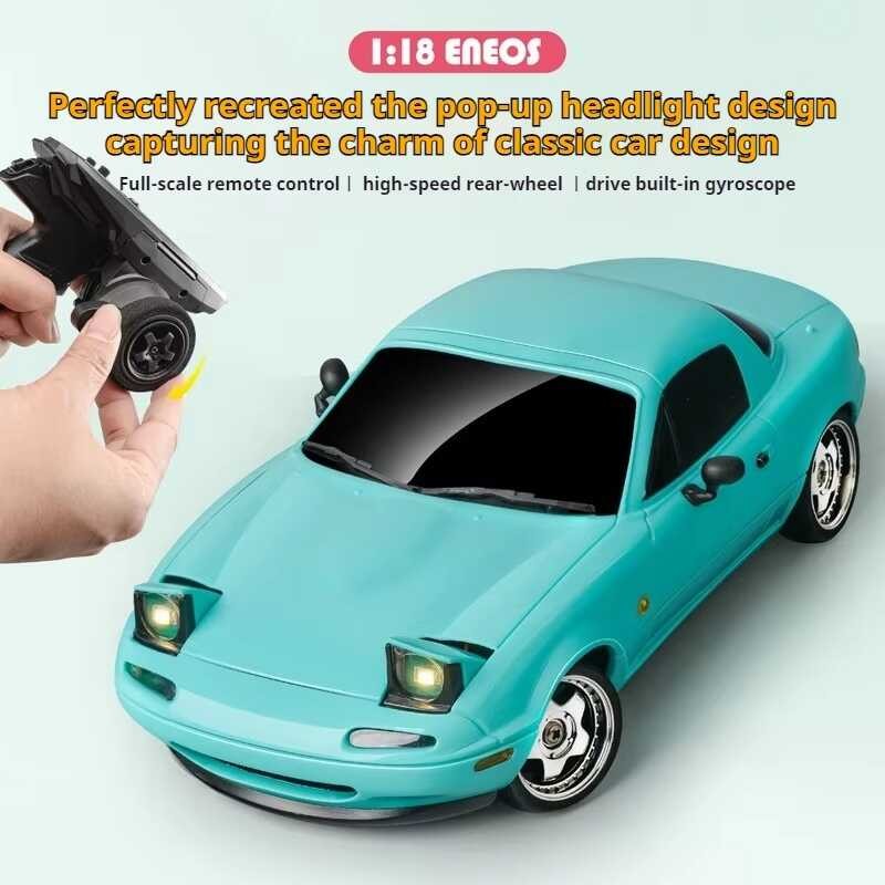 18 1: Cute Mx-5 Miata Rx7 Rc Drift Car 2.4G Gyro Flip Light Full Size ...