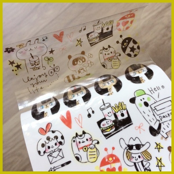 Quaff A4 Printable vinyl Sticker Transparent sticker for inkjet printer ...