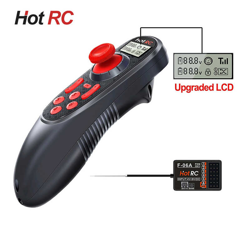 Hot HOTRC rc DS-600 2.4GHz FHSS Radio System Transmitter Remote Controller DS600 PWM 6CH ...