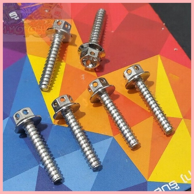 6-Pcs Heng Gold/White Airbox Fastener Screw Set for Mio i 125, Nmax ...