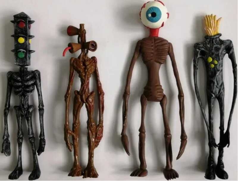 4Pcs/Set Siren Head Action Figures Toy 20Cm Sirenhead Figure Horror ...