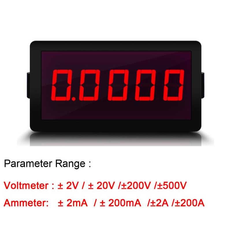 DC 4½ Voltmeter Ammeter Meter 2V 500V 200Ma ± 200A LED Display VOLT AMP ...
