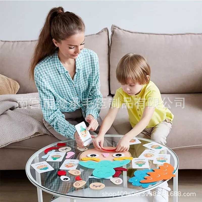 0E New Children's Felt Emoji DIY Activity Toy Emotional Expression 3456 ...