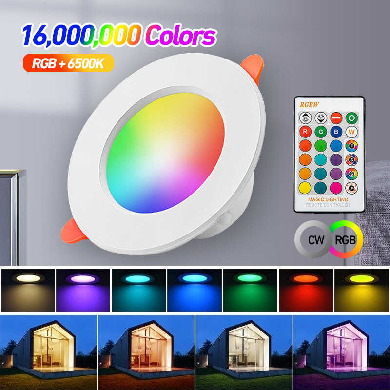 Tuya Smart Ceiling Light RGB Remote Control 15W Dimmable Ampoule Lights ...