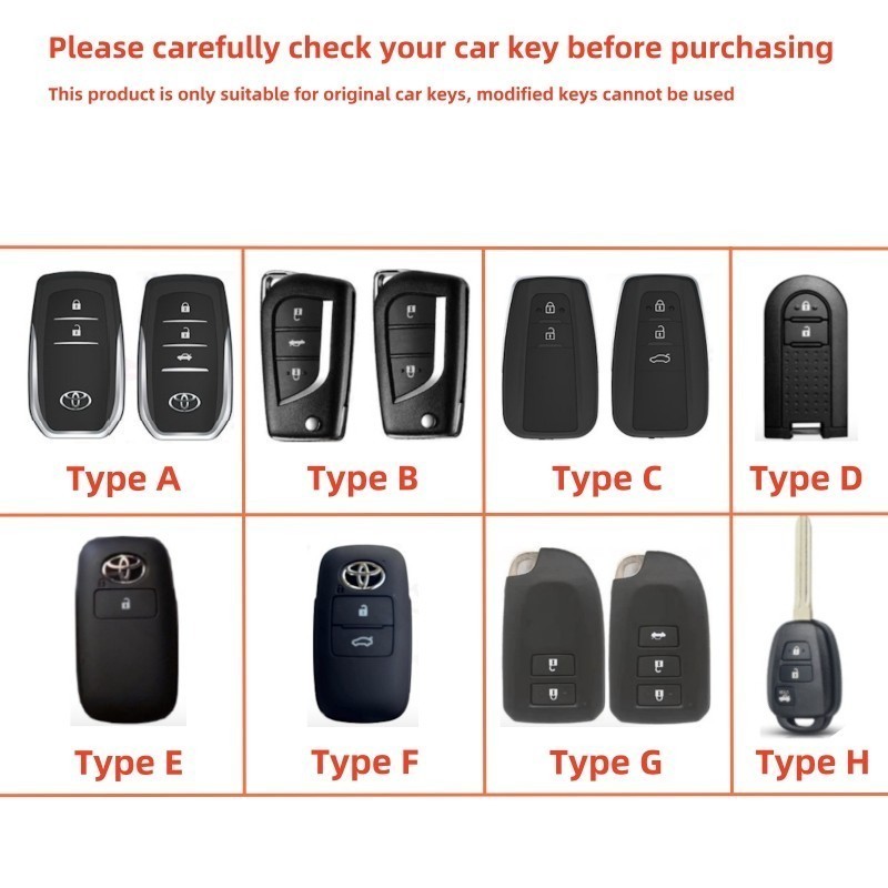 Toyota Key Cover Toyota Keychain Yaris Camry Corolla Vios Wigo Hiace Agya Fortuner Raize Veloz ...