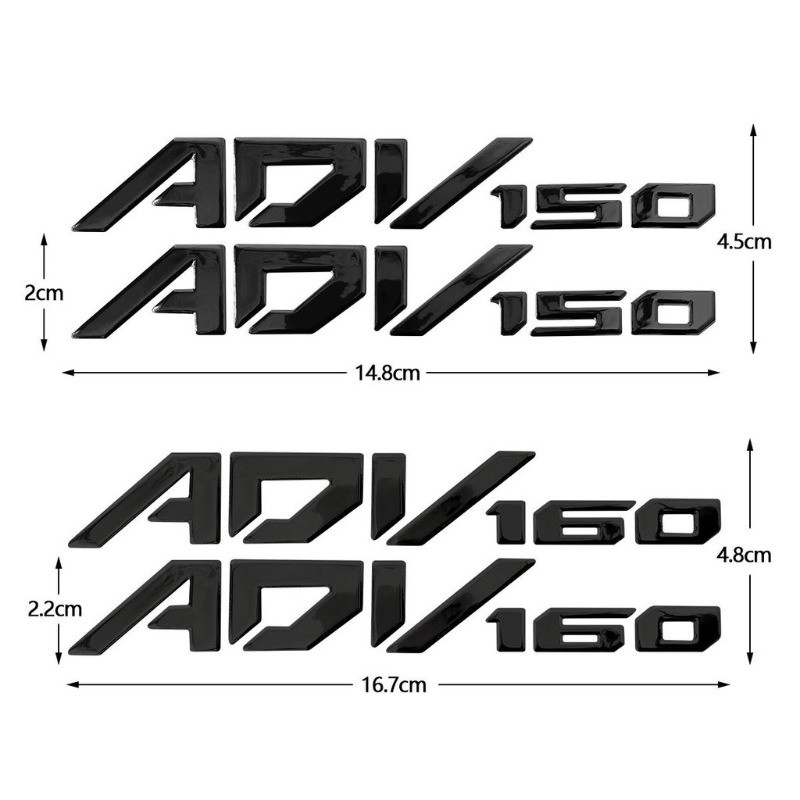 Three-dimensional Soft Plastic Stickers for Motorcycle ADV160 ADV150 ...