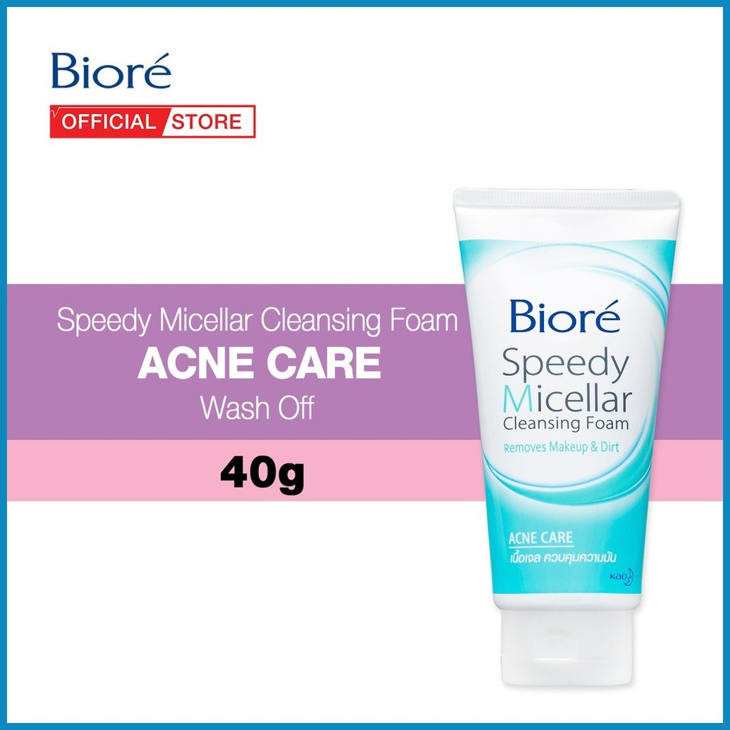 Biore Speedy Micellar Cleansing Foam - Acne Care 40g | Shopee Philippines