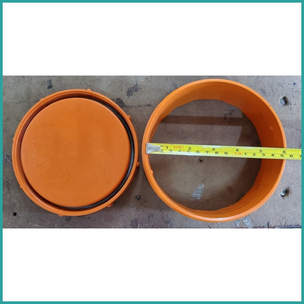 100% PVC CO CLEANOUT / CLEAN OUT ORANGE 6 INCHES - BIG OPENING (SPECIAL ...