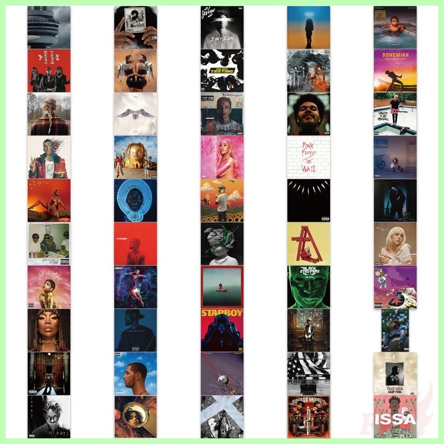 ⋹ ⊪ ⋾ 100Pcs/Set Music Album Cover Series 01 Mixed Stickers DIY ...