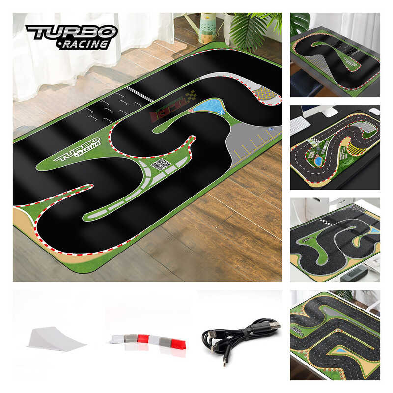 65 TURBO RACING 3 1:76 Mini Remote Control Car Scene Track/Runway Mat ...