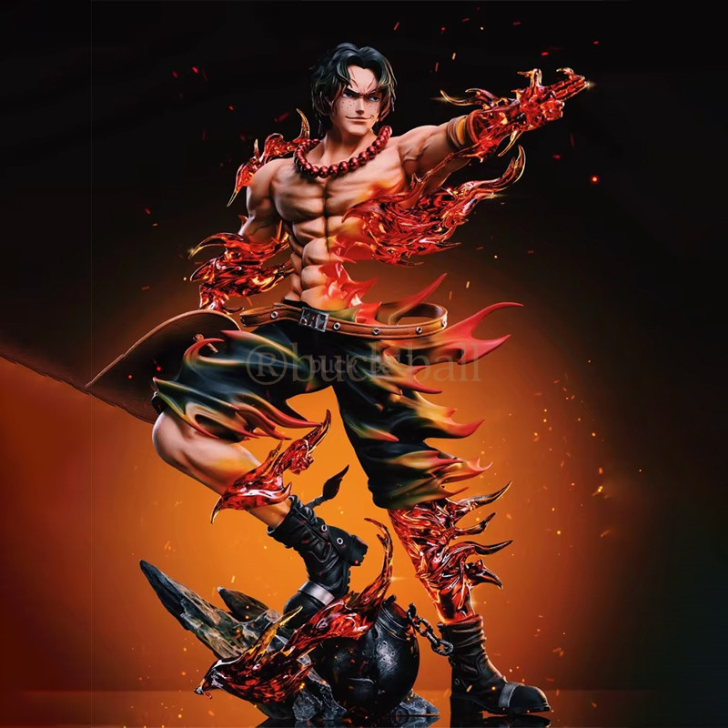 One Piece Figure Figures Portgas·D· Ace Action Statue Pvc Gk Model ...