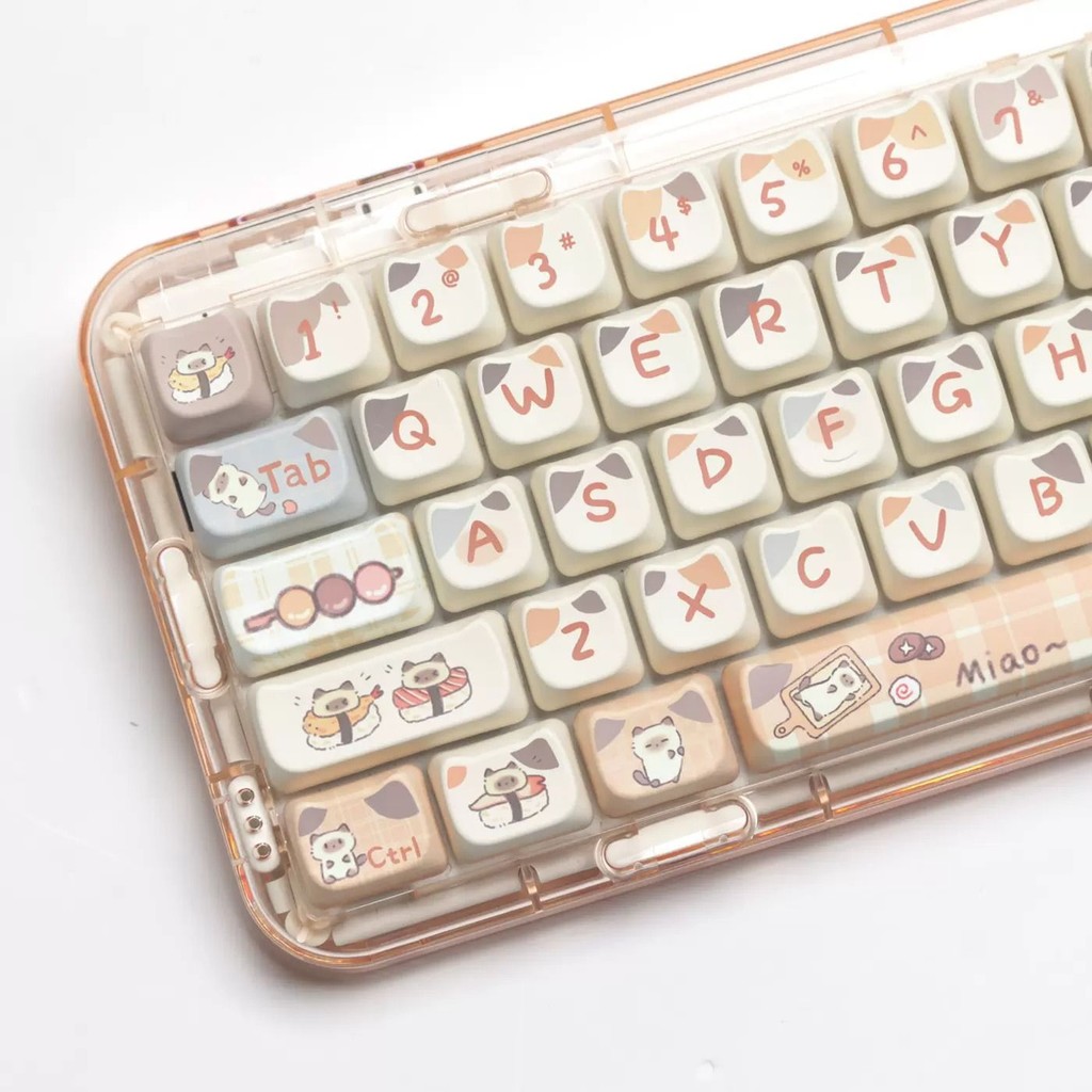【Local Delivery】Sushi Meow Keycap MAO Profile PBT Material DYE ...