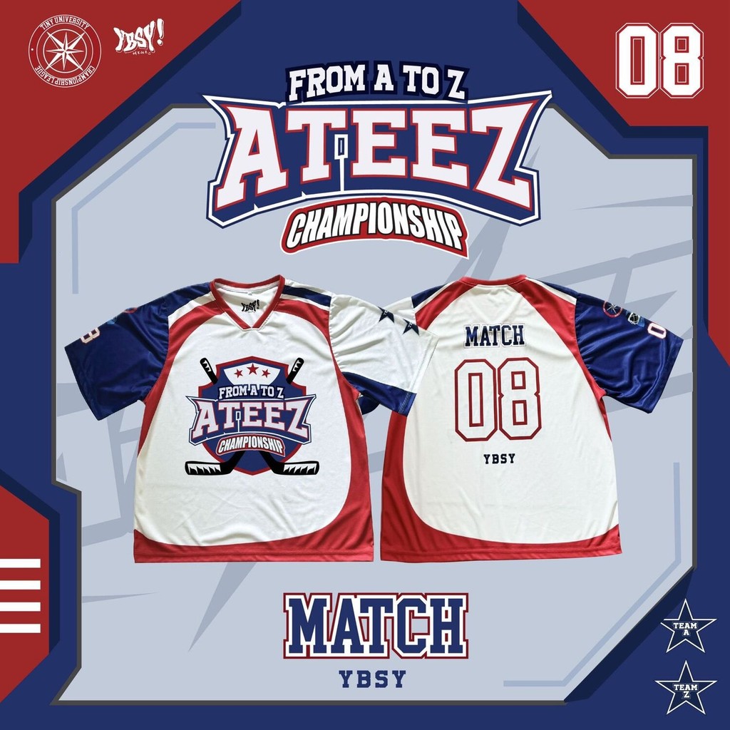 TM ATEEZ Championship MATCH Jersey Street Wear Number 08 Cosplay Cloth ...