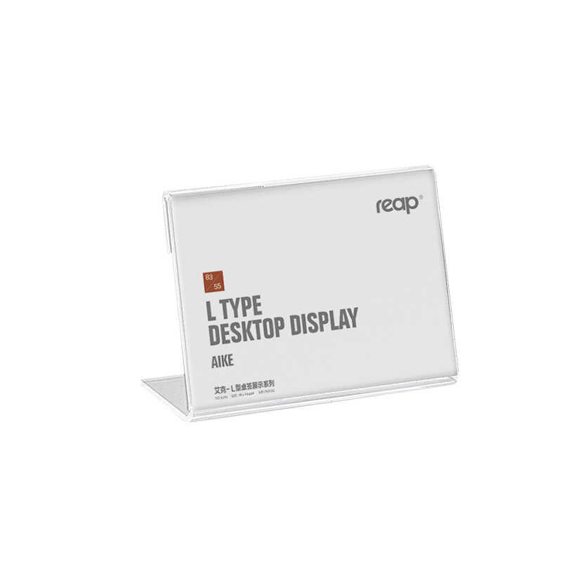 Acrylic L-Shaped Bending Table Card Desktop Display Stand Advertising ...