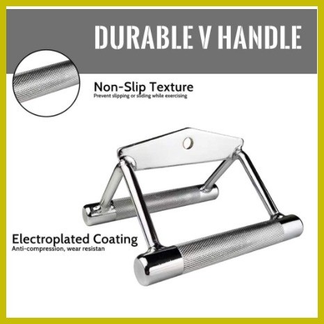 Double d rowing Close grip seated row handle bar cable attachment home ...