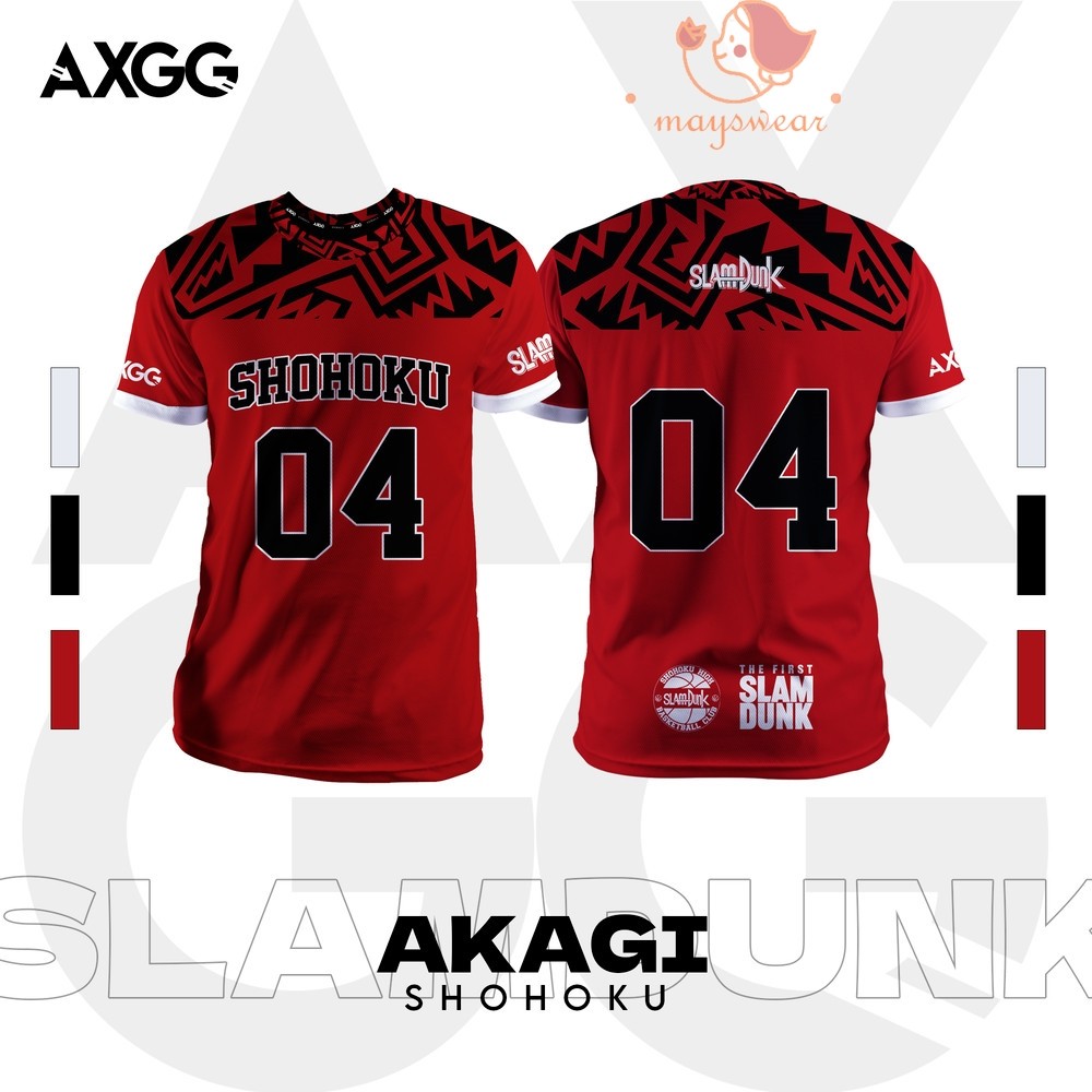 AXGG ' Slam Dunk - Shohoku Red ' Anime Jersey Shirt(Free Customization ...