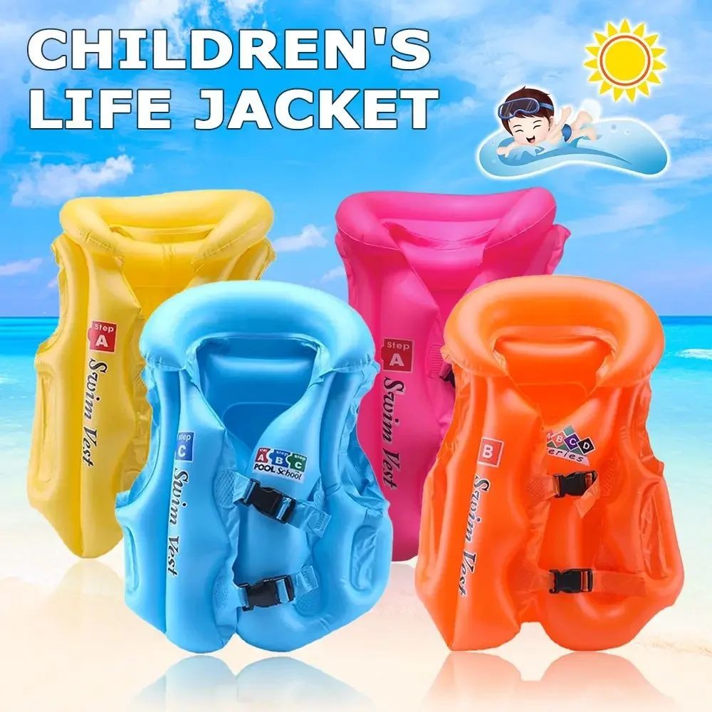 Life Jacket for Kids Inflatable Safety Swim Vest Life Jacket Swimming ...