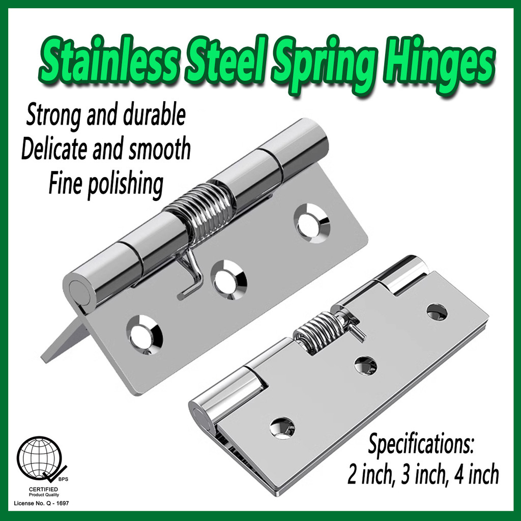 304 Stainless Steel Spring Hinges Automatic Return Door Closer Folding ...