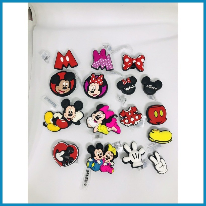Mickey and Minnie Disney Croc Shoe Charms Pins original high quality ...