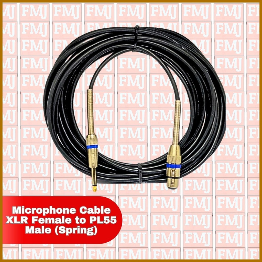 FMJ Microphone Cable Professional Heavy Duty Mic Wire Audio Cord Jack ...