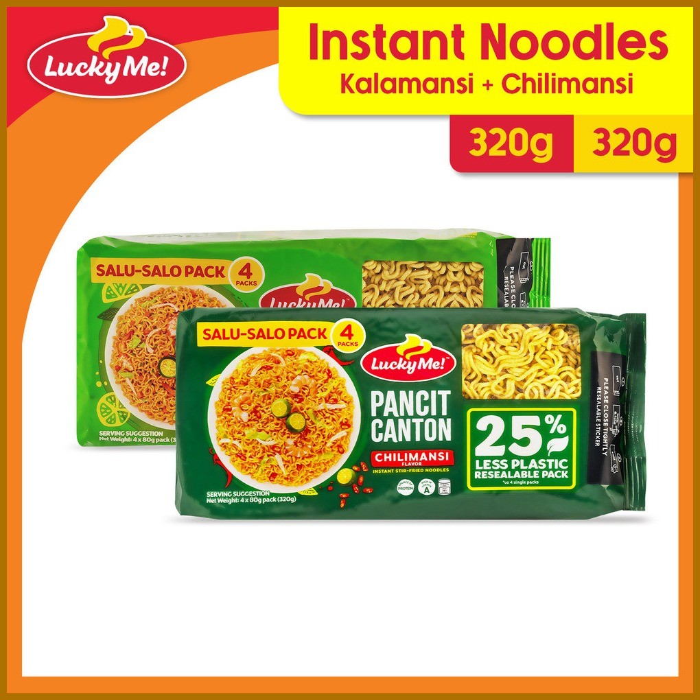 Lucky Me! Pancit Canton Salu-Salo Pack Bundle Kalamansi 320g ...