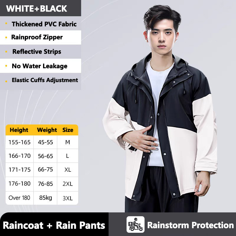 RainCoat kapote For Motorcycle Waterproof Outdoor Rainwear Jacket Pants ...
