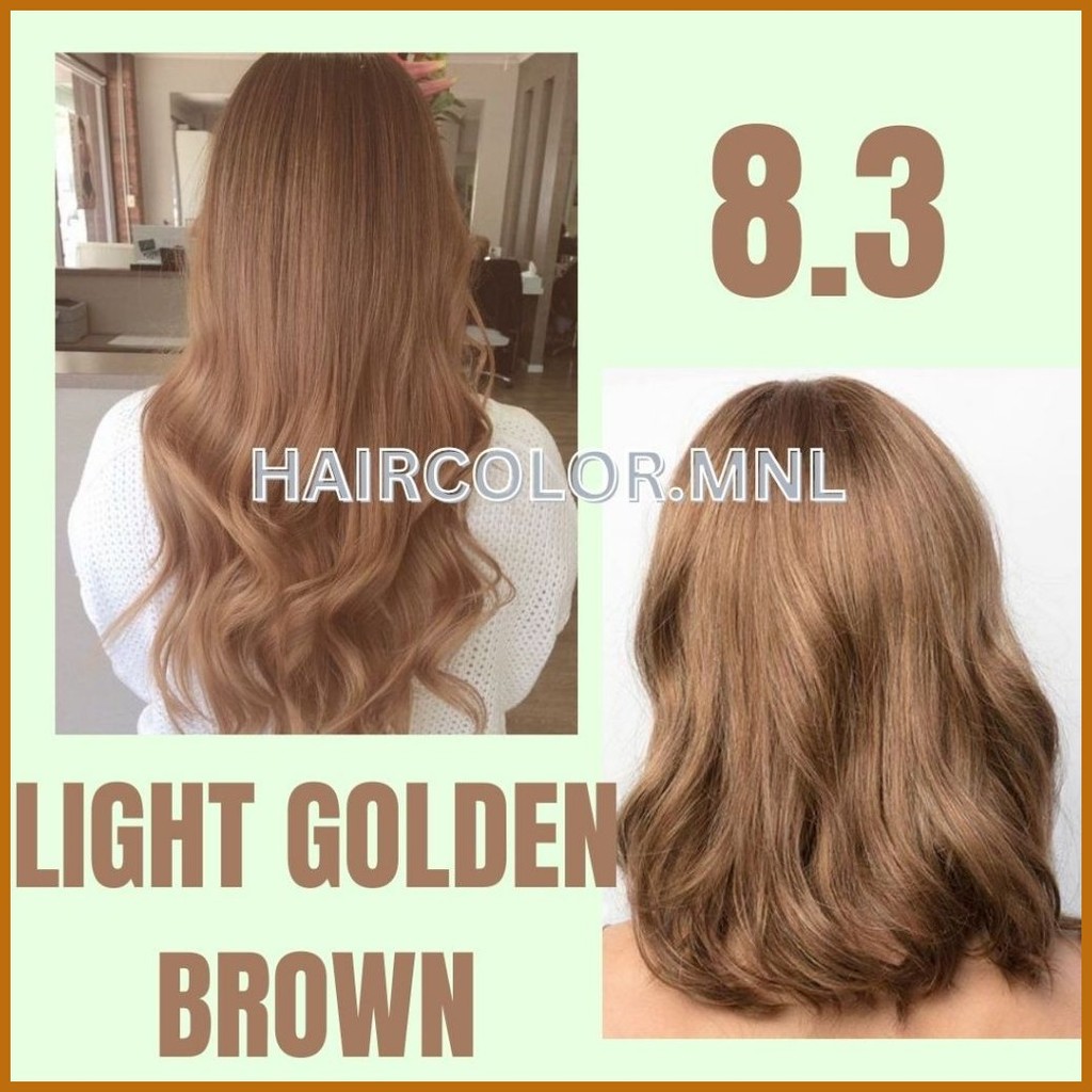 ۞ ☆ BREMOD 8.3 LIGHT GOLDEN BROWN HAIR COLOR SET WITH OXIDIZER (100ML ...