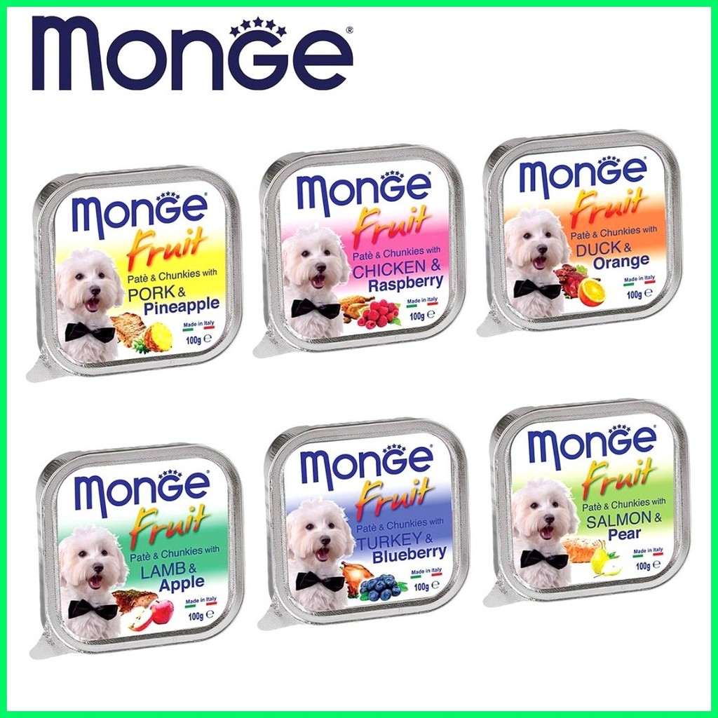 ♒ Monge FRUIT Pate Dog Food Wet Food Dog Essentials (100g) | Shopee ...
