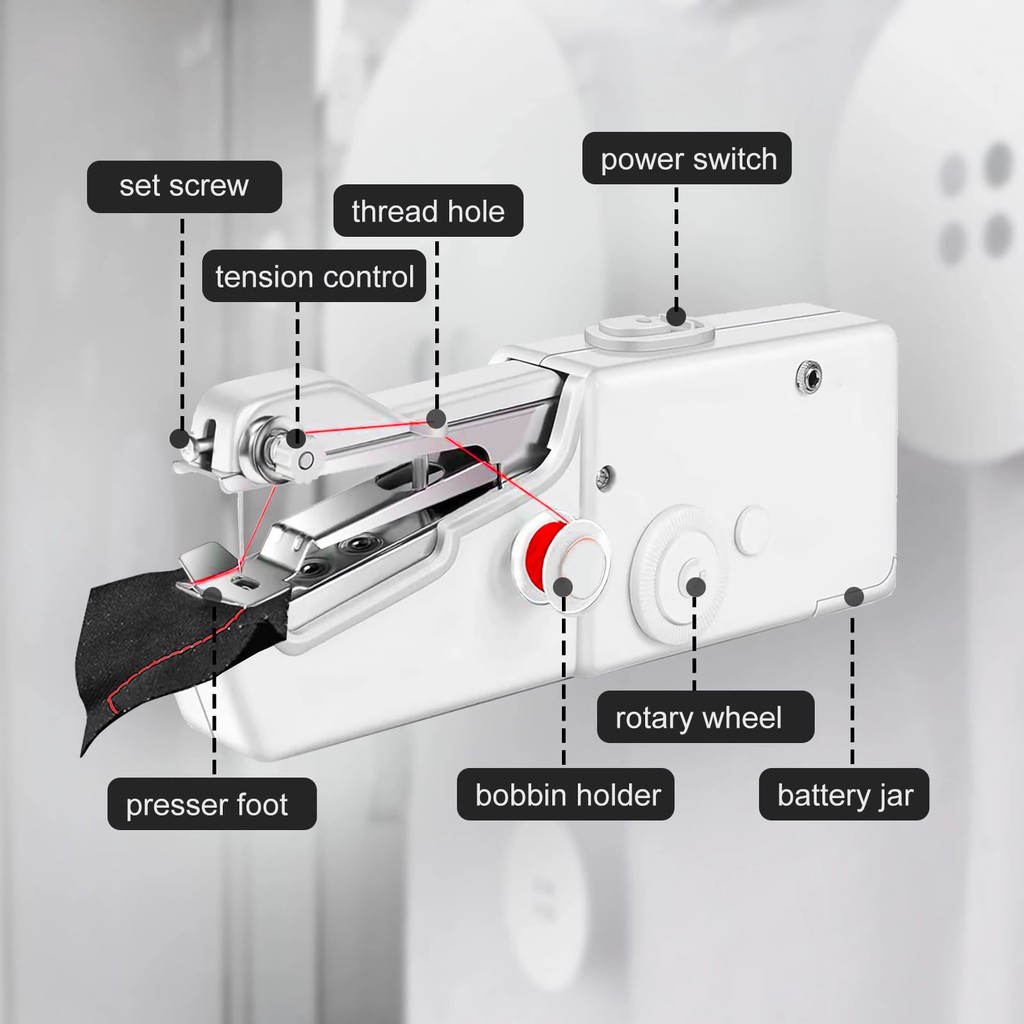 Handheld Sewing Machine Mini Sewing Machine set, Portable Sewing ...