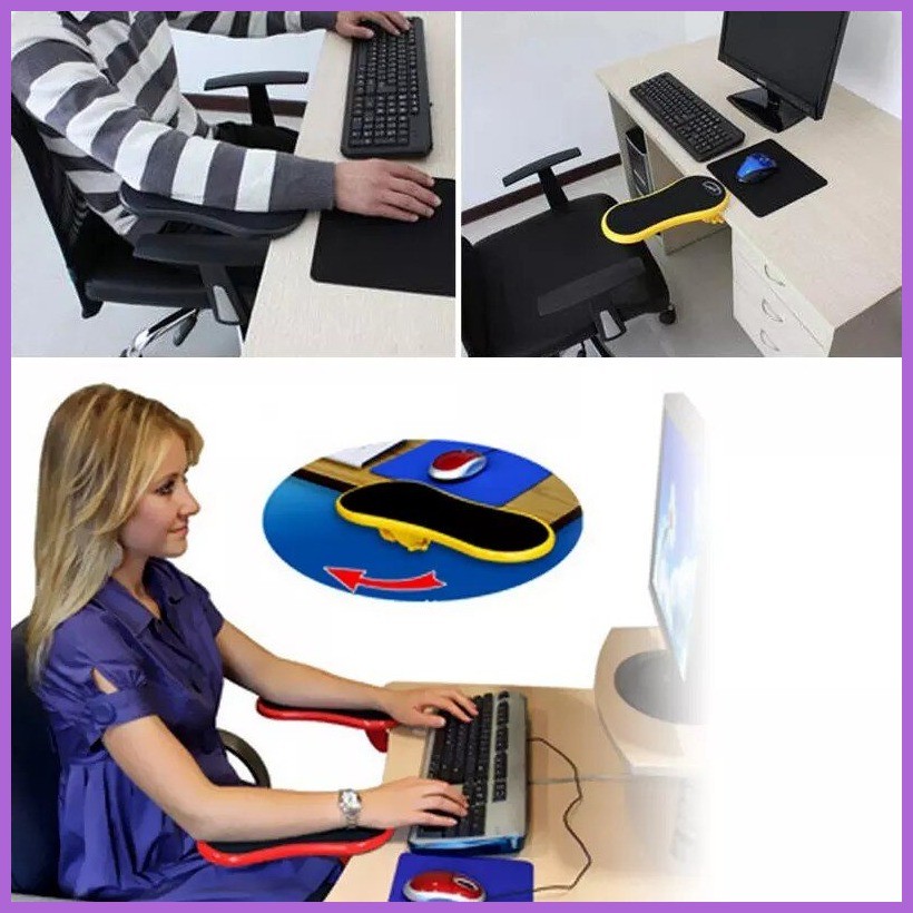 ⭐ Rotating Computer Arm Rest Pad Ergonomic Adjustable PC Wrist Rest ...
