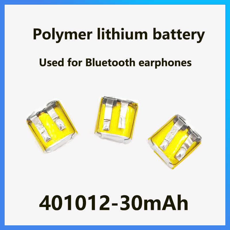 3.7V 2 30Mah 401012 Lithium Polymer Rechargeable Battery For Bluetooth ...
