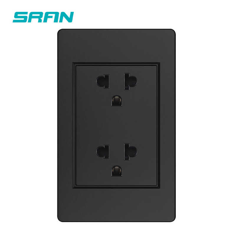 US/Thailand SRAN Southeast Asia Standard Wall Socket, PC flame retardant material Panel 118mm ...