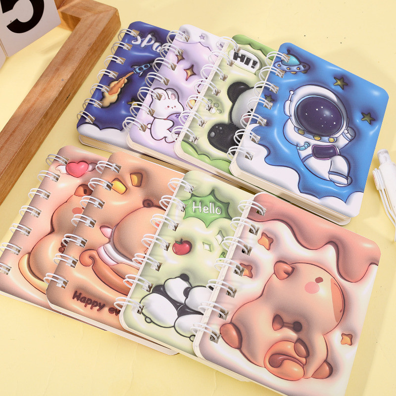 Cartoon Random A7 Spiral Coil Notebook - Pocket Diary Book - Plans Hand ...