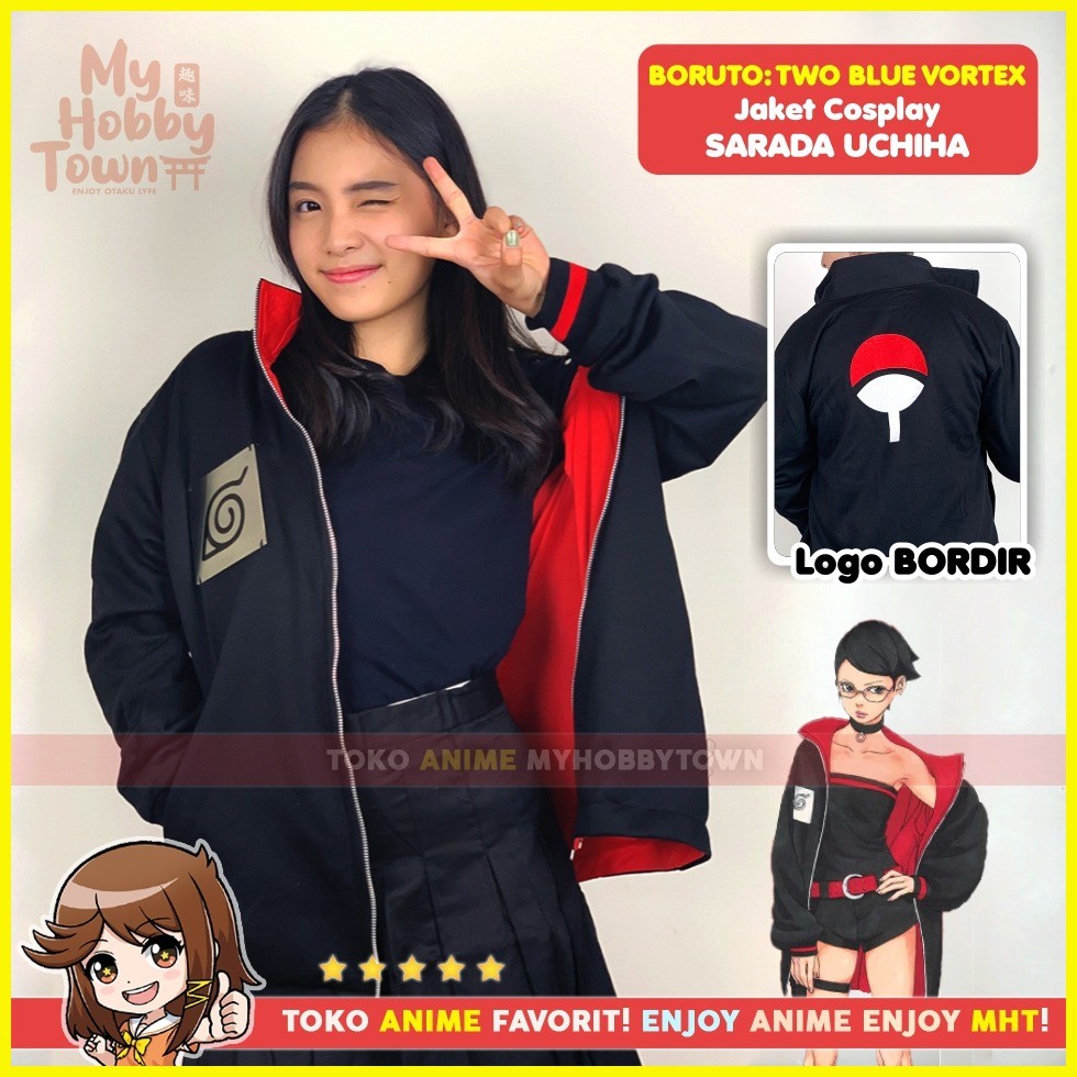 ۞ Sarada Uchiha Boruto Two Blue Vortex Anime Cosplay Jacket After Post ...
