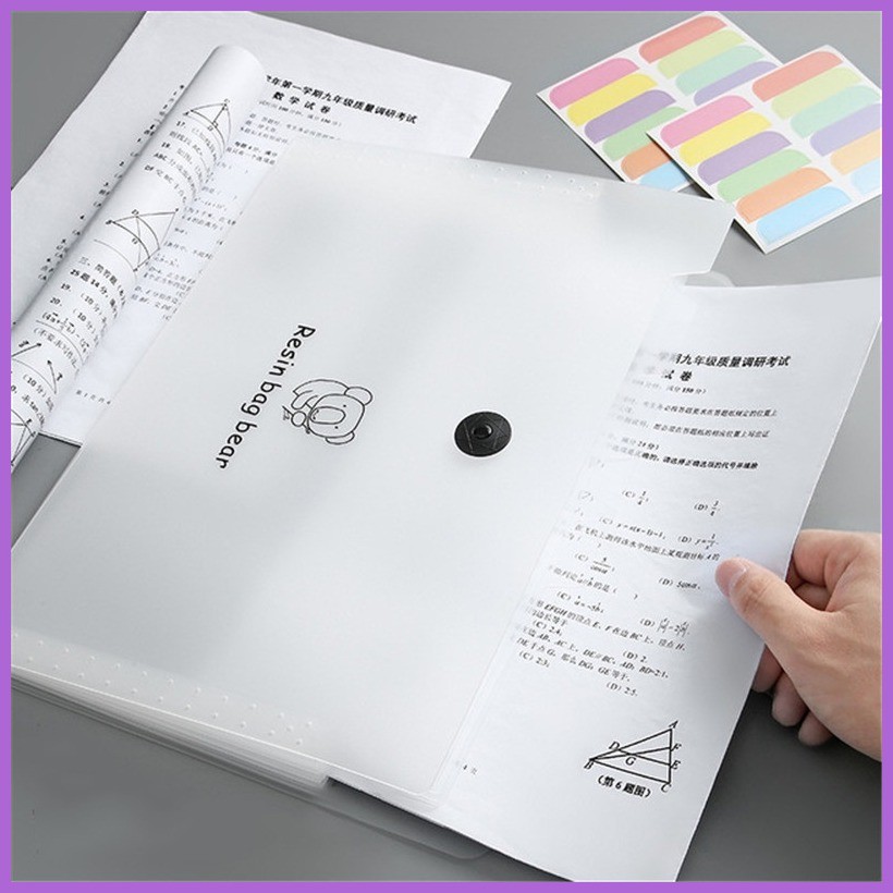 ♀ A4 Clear Expending Document File Folder Organizer Receipt Bill ...