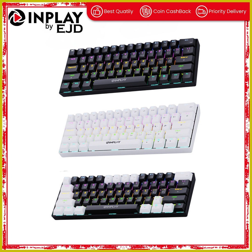 Inplay SK610 Mechanical Keyboard 61 Key, Brown Switch | Inplay by EJD ...