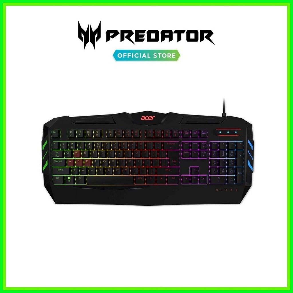 ☢ Acer Nitro RGB MX Blue Cherry Switch Wired Gaming Keyboard (NP.KBD1A ...