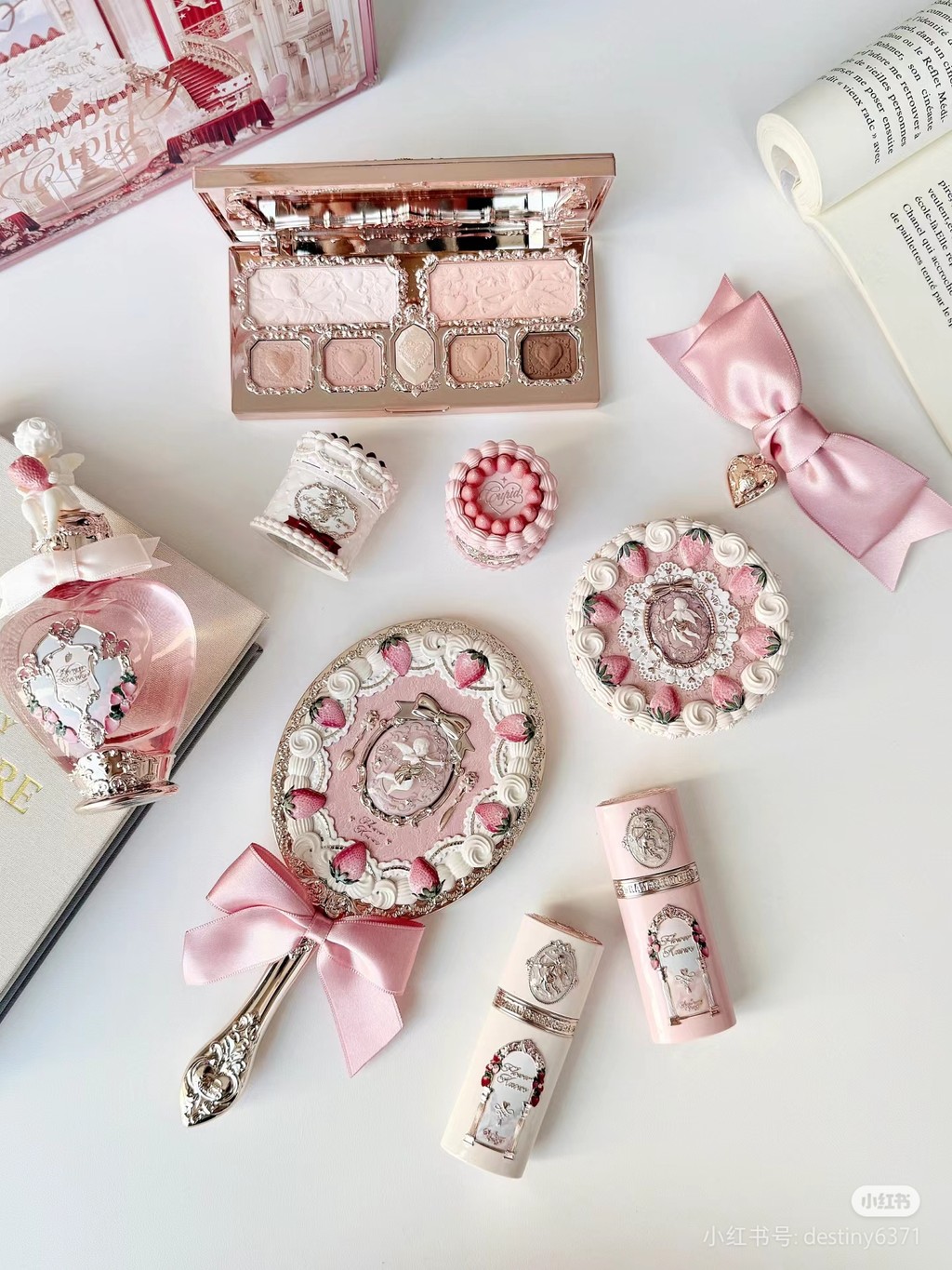 New FLOWER KNOWS New Strawberry Cupid Powder Whitening Makeup Long ...