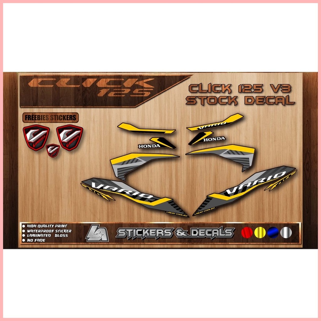 HONDA CLICK 125I v3 (VARIO CONCEPT) STOCK DECAL ۩ | Shopee Philippines
