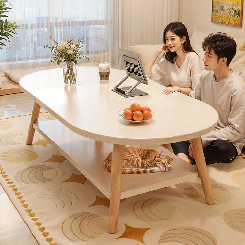 Tea living room, household unit, double layered table, simple rental ...