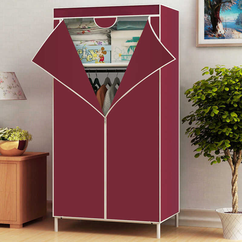 Big Size Clothes Storage Wardrobe Multifunction Rack Non-Woven Black ...
