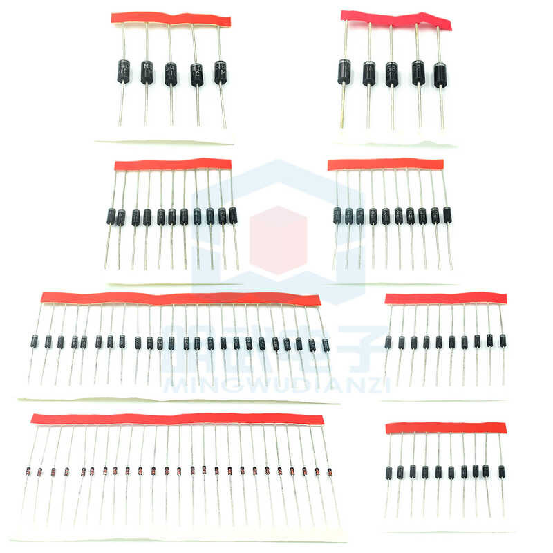 8 commonly used diode packs, 100 straight insertion, including 1N4007 ...