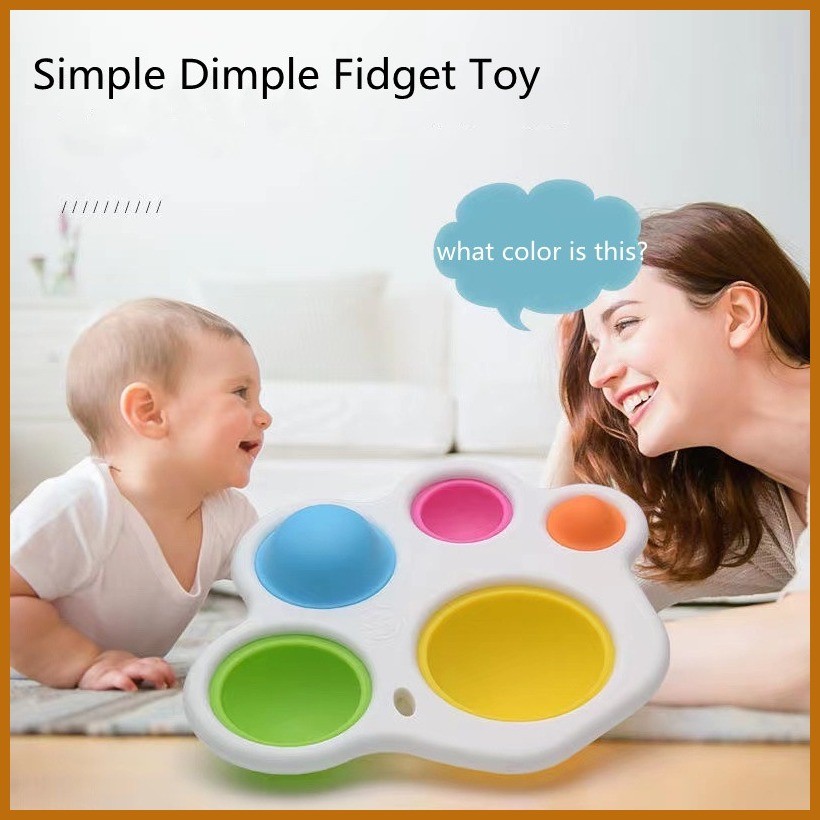 ∯ ∳ Baby Toys Pop It Simple Dimple Fidget Toy Flower Pop It Fat Brain ...