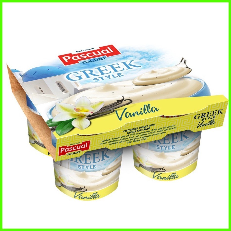 ∇ Pascual Greek Style Vanilla Yogurt (4 x 100g) | Shopee Philippines