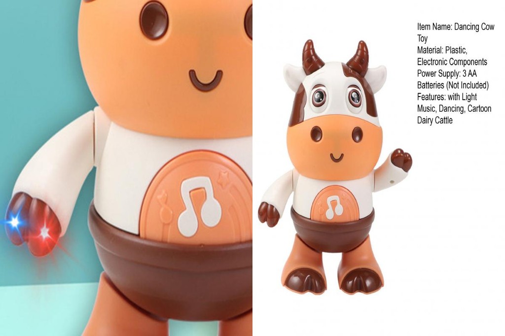 Dancing Cow Toy with Lights Colorful Light-up Cow Toy Dancing Cow Toy ...