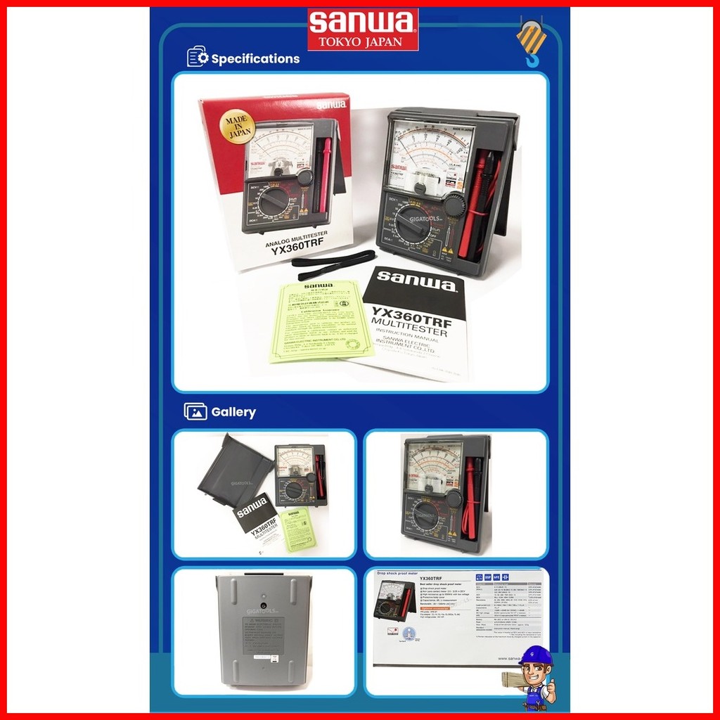 Sanwa YX360TRF Professional Analogue tester / Analog Multi Tester ...